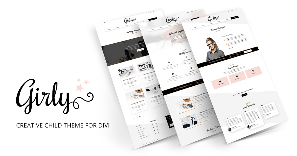 Girly | Feminine Divi Child Theme